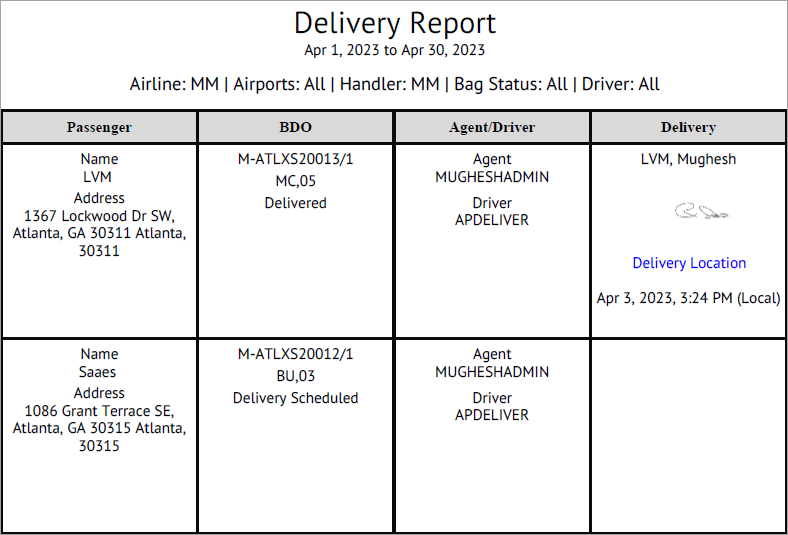 Generate a Billing or Delivery Report